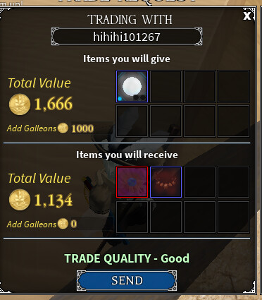 Finished trade is done - Marketplace - Arcane Odyssey