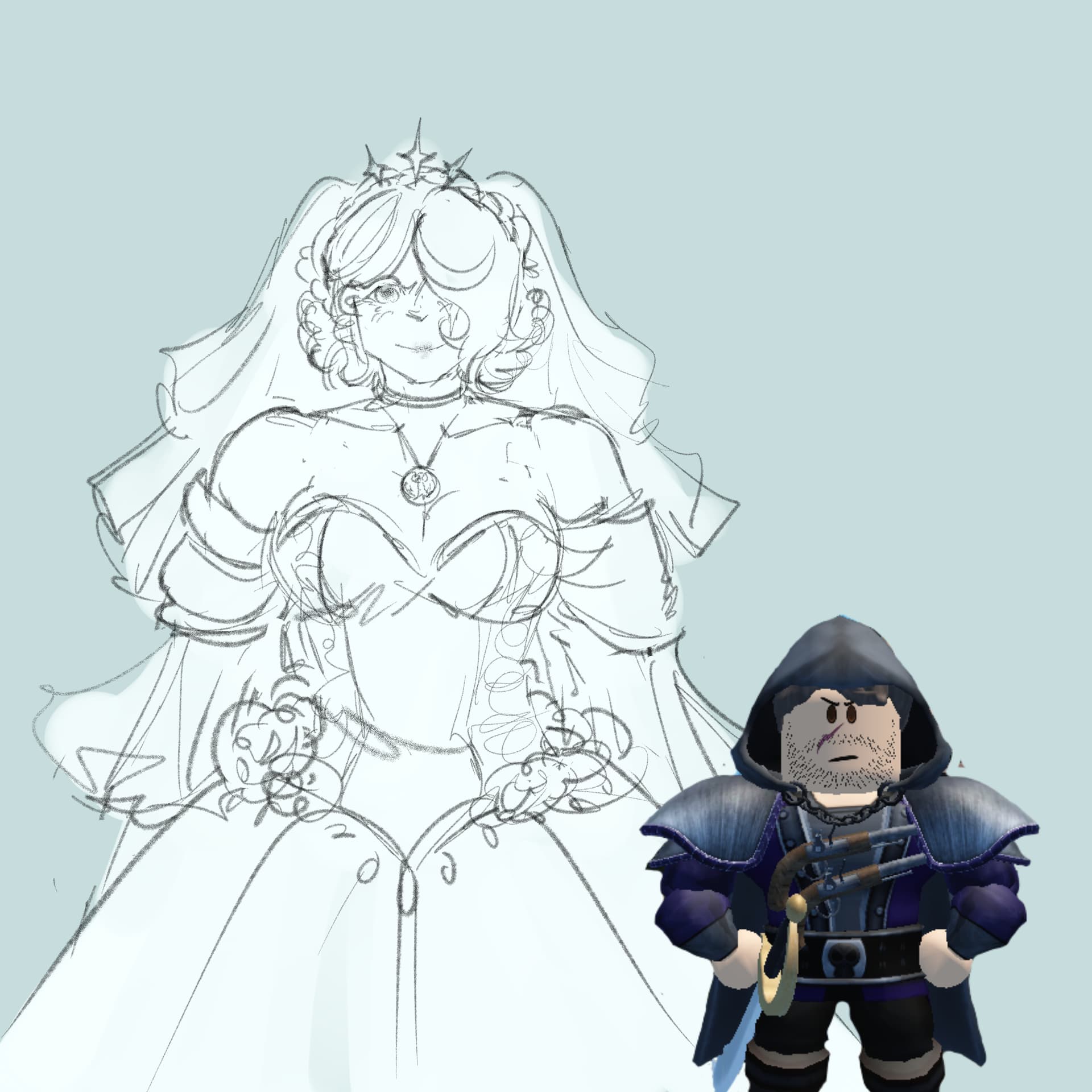 Beautiful bride and ugly groom - Art - Arcane Odyssey