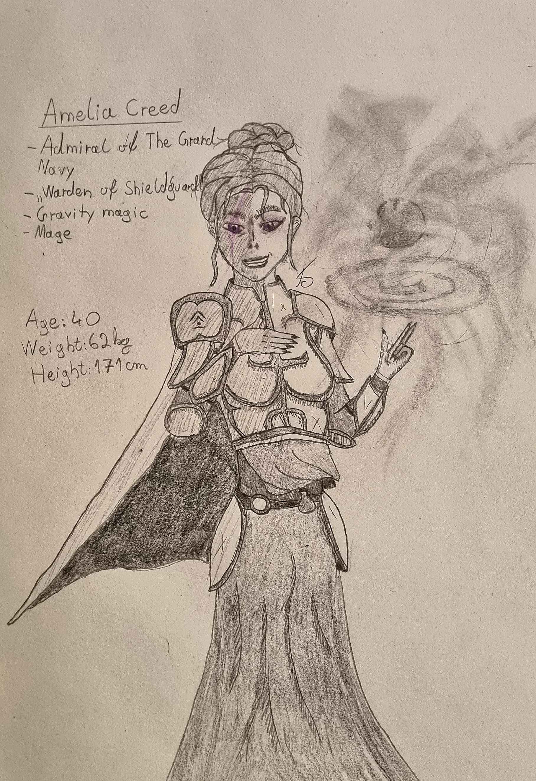 Admiral Amelia, Warden of Shieldguard - Art - Arcane Odyssey