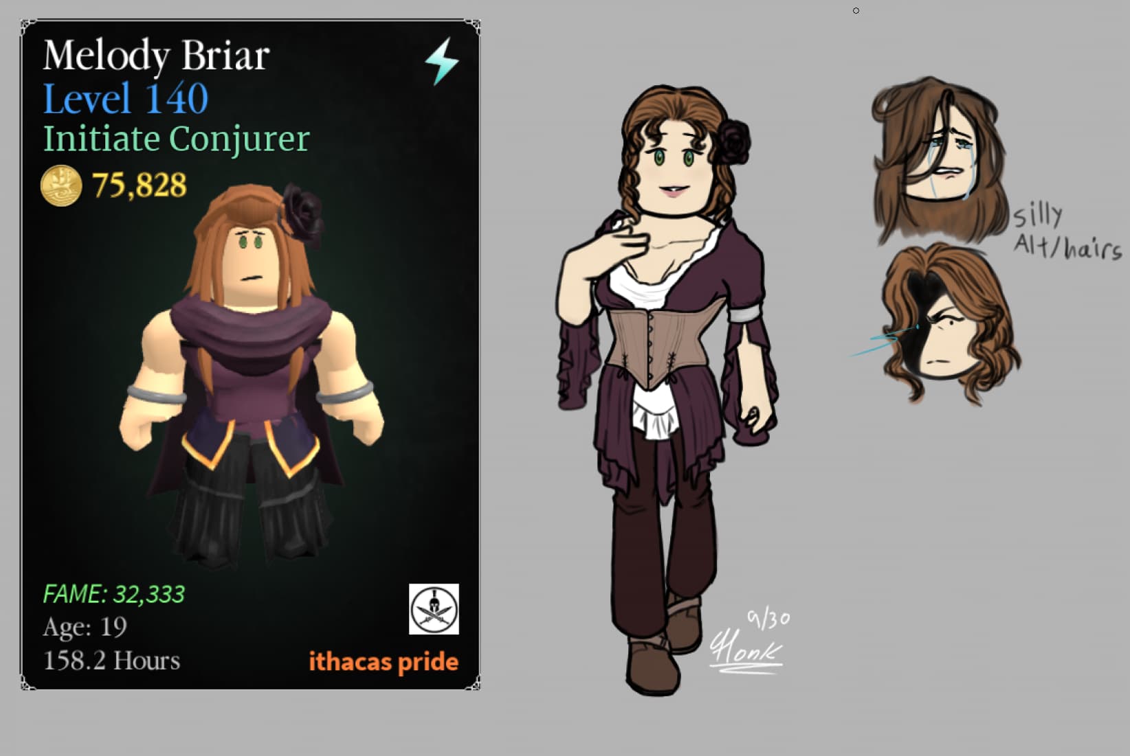 Melody Briar, the amnesiac spellweaver - Art - Arcane Odyssey